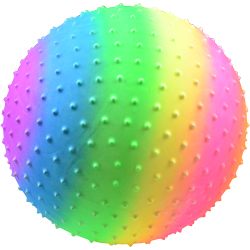 18in Inflatable Rainbow Knobby Vinyl Balls 48pcs