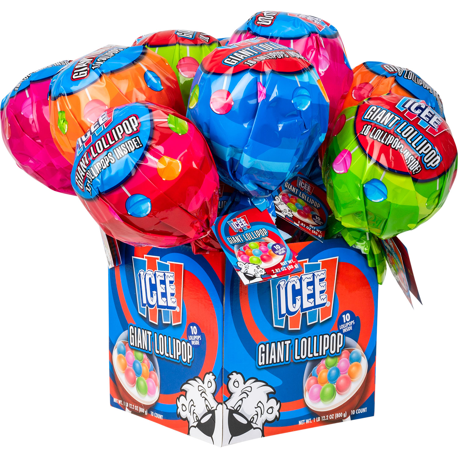 Bulk ICEE Giant Lollipops - 10 Count Display Case — Learning Express ...