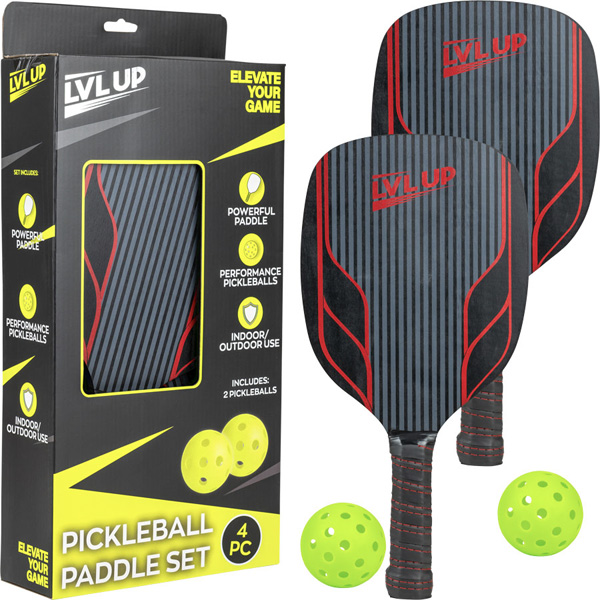 Wooden Pickleball Set Red | A&A Global Industries