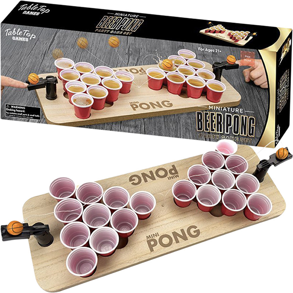 Wooden Drining Mini Pong Set | A&A Global Industries