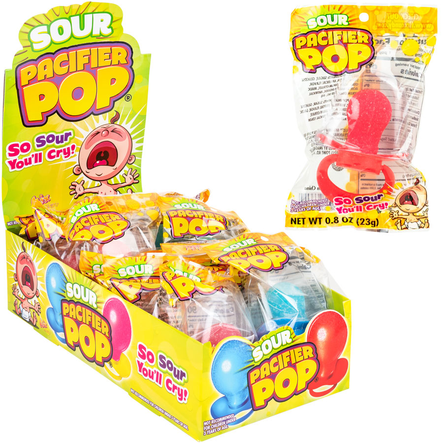 Sour Pacifier Candy Lollipop Pacifier Finger Pacifier Candy (30ct ...