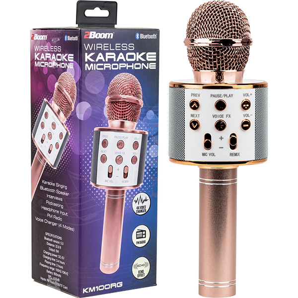 Light Up Karaoke Mic Rose Gold | A&A Global Industries