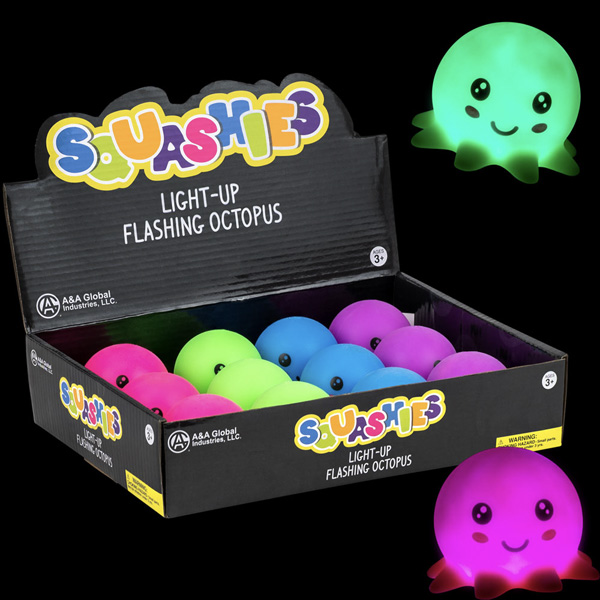 Light Up Flashing Octopus Asst | A&A Global Industries