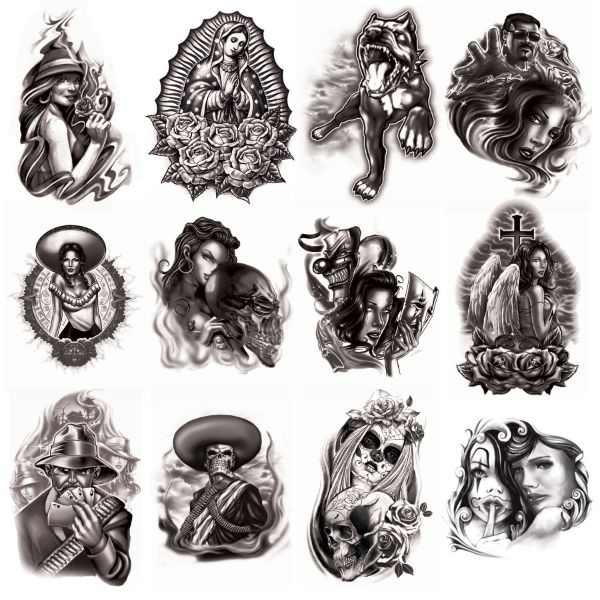 Chicano Temporary Tattoos Folders | A&A Global Industries