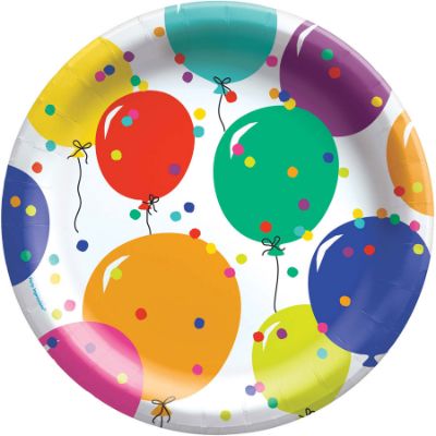 Balloon Plates 9in 8ct 18 Packs| A&A Global Industries