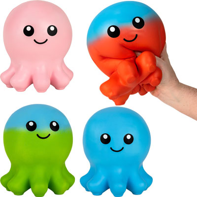 Jumbo Squishy Octopus 9in| A&A Global Industries