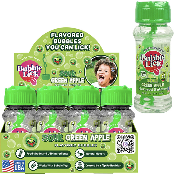 Lick Sour Green Apple Edible Bubble | A&A Global Industries