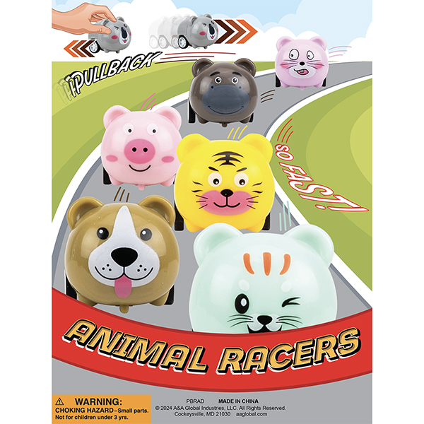 Pullback Animal Racers Display Card | A&A Global Industries