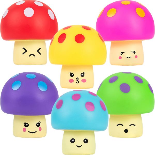 Mushrooms 2 5in Rubber Characters 50 pcs | A&A Global Industries