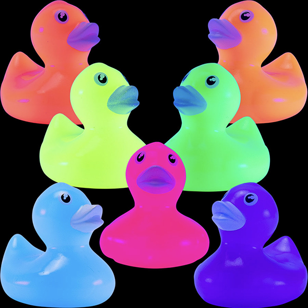 Rubber Fluorescent Ducks 2in 50pcs | A&A Global Industries