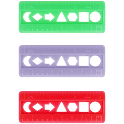 Ruler 3 inch with stencils 144pc | A&A Global Industries