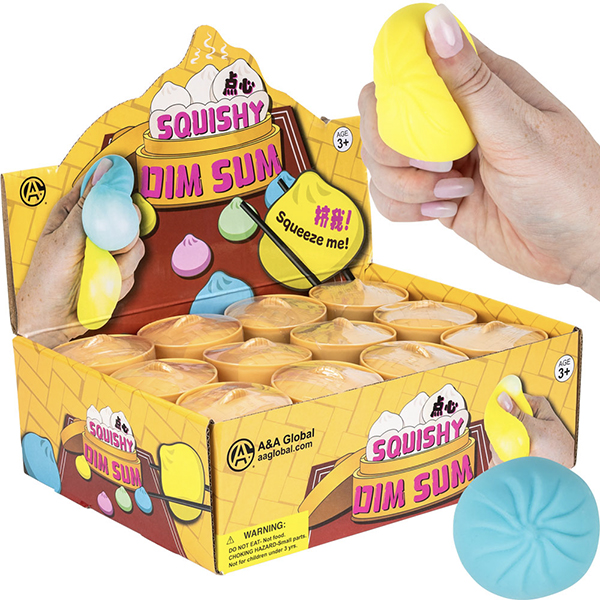 Squishy Dim Sum 3in Asst 24pcs | A&A Global Industries