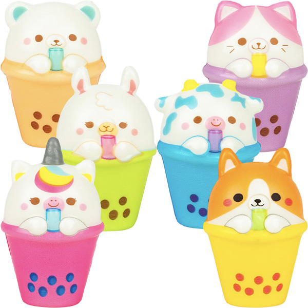 Squishy Bubble Tea Animal 2in Asst | A&A Global Industries